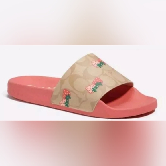 Coach | Shoes | Coach Strawberry Design Sport Slides Authentic | Poshmark